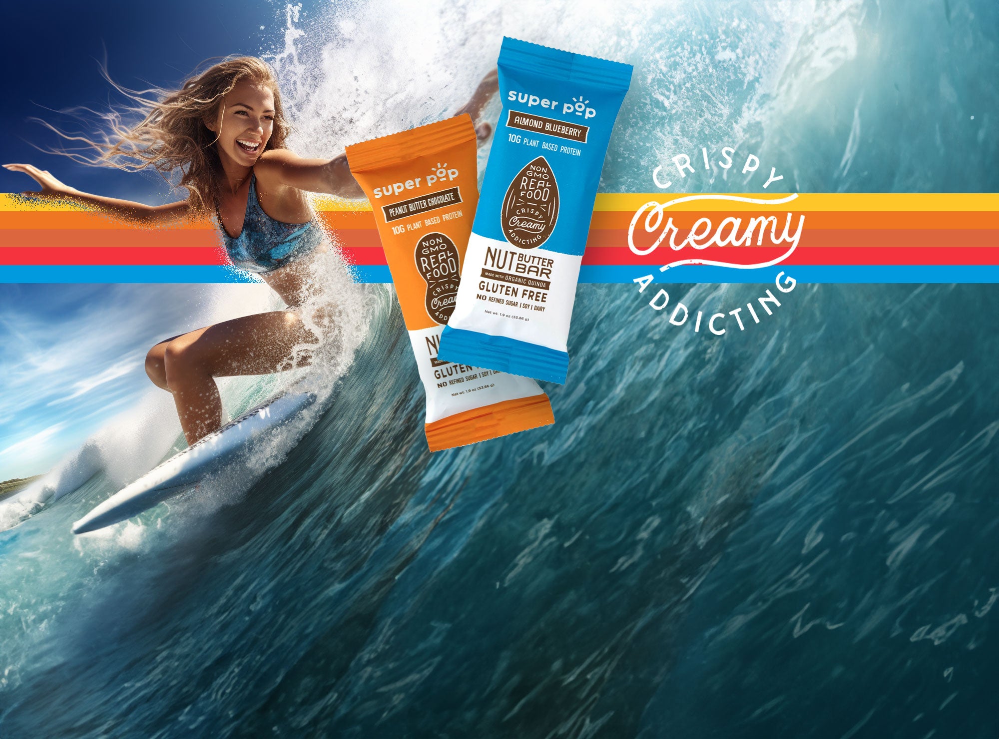 Super Pop Snacks | Plant Based Protein Nut Butter Bars & Snacks