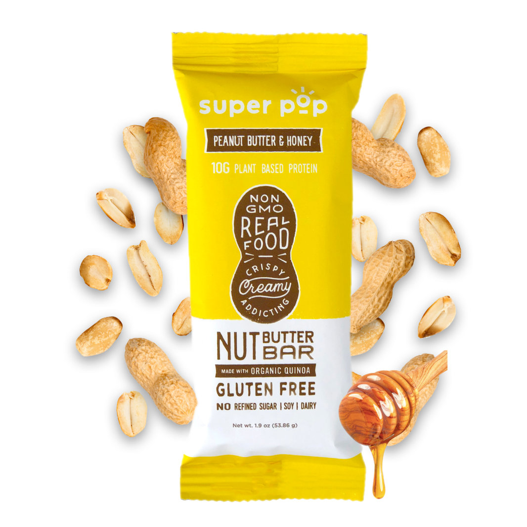 Super Pop Snacks | Plant Based Protein Nut Butter Bars & Snacks