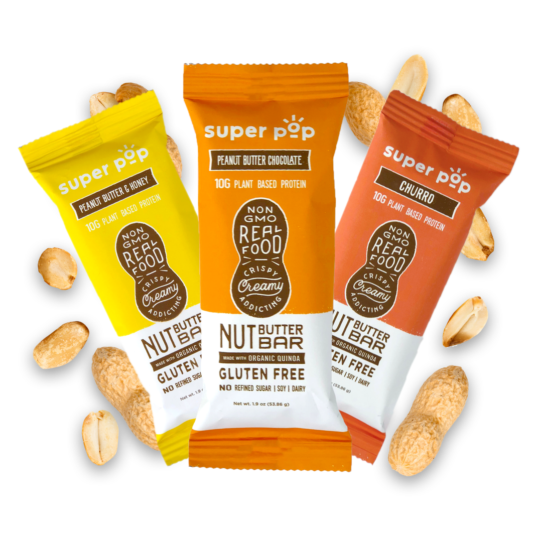 Super Pop Snacks | Plant Based Protein Nut Butter Bars & Snacks
